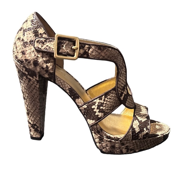 Coach | Shoes | Coach Python Reptile Pattern Heels | Poshmark